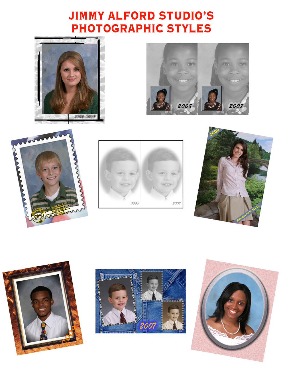 Jimmy Alford Studios School Sample Pages